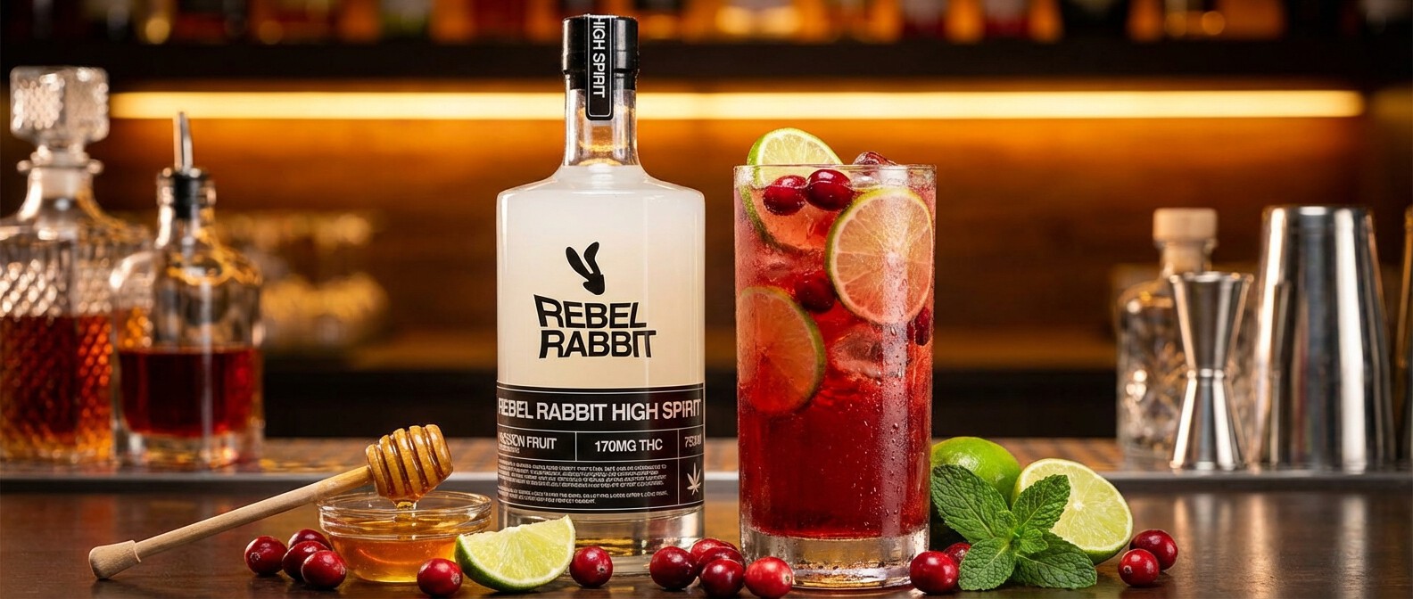 The Cranberry Coup (10mg) – Rebel Rabbit THC Passion Fruit Mocktail - O ...