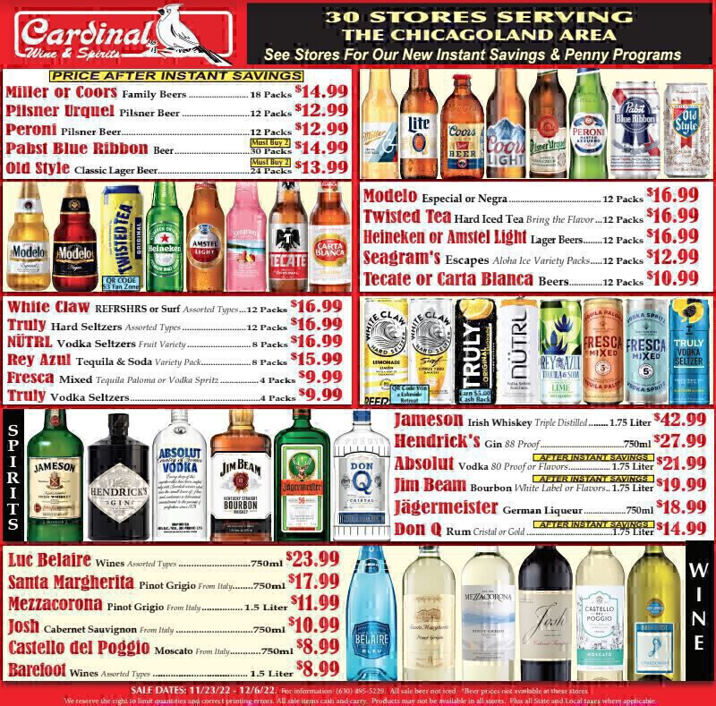 Weekly Ad - Cardinal Wine and Spirits, Lombard, IL, Lombard, IL
