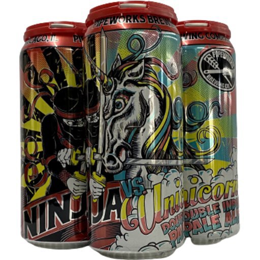 Pipeworks Ninja Vs Unicorn Imperial IPA 16oz Cans 16OZ - Garfield's ...