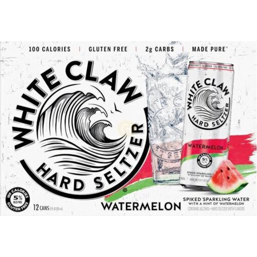 White Claw Hard Seltzer Watermelon 12OZ - Kappy's Fine Wines & Spirits