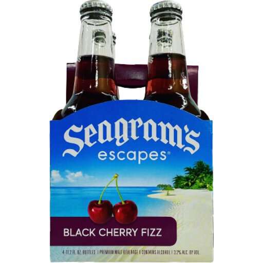 Seagram's Escapes Black Cherry Fizz 11.2oz Btls 12OZ - CT Beverage Mart