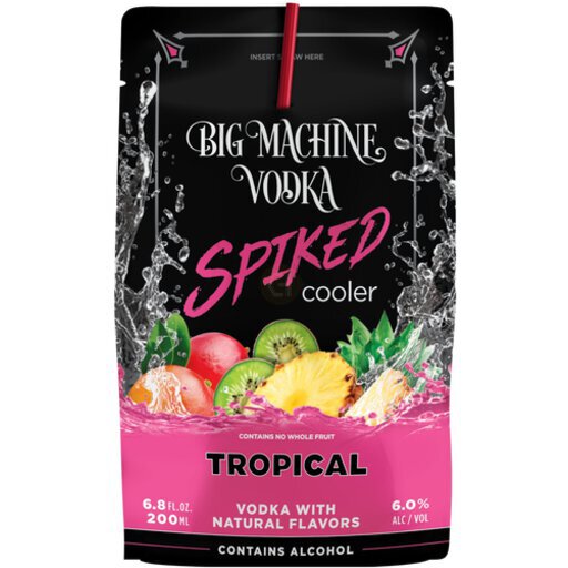 Big Machine Vodka Spiked Cooler Tropical Single Pouch 200ML - Ollie's ...