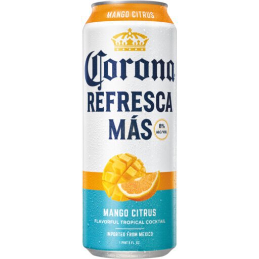Corona Refresca Mas Mango Citrus Tall Cans 24OZ - Wine Expo Santa ...