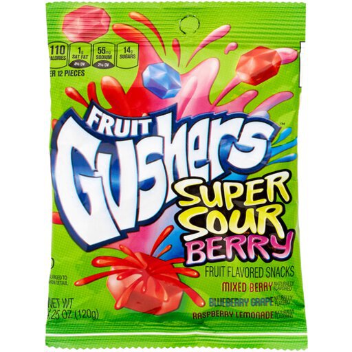 Fruit Gushers Super Sour Berry Raspberry Lemonade Blueberry Grape ...