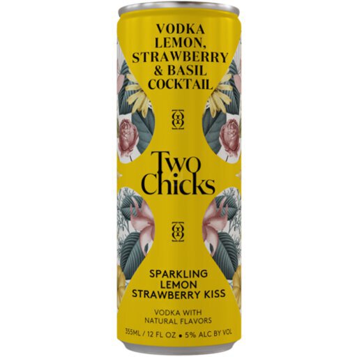 Two Chicks Sparkling Lemon Strawberry Kiss RTD Cocktail Cans 375ML ...