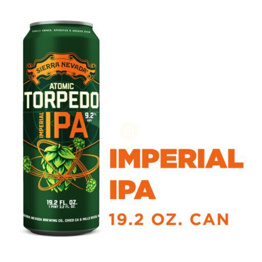 Sierra Nevada Atomic Torpedo West Coast Double IPA 19.2oz Cans 19OZ ...