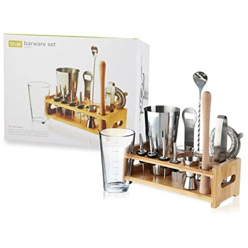 True Barware Set With Wooden Holder - Liquor Barn