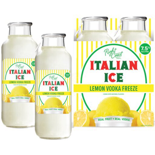 Right Coast Lemon Vodka Freeze Italian Ice Vodka Cocktail - Seneca Wine ...
